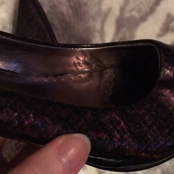 Rampage | Shoes | Rampage Metallic Purple Snakeskin Pumps | Poshmark